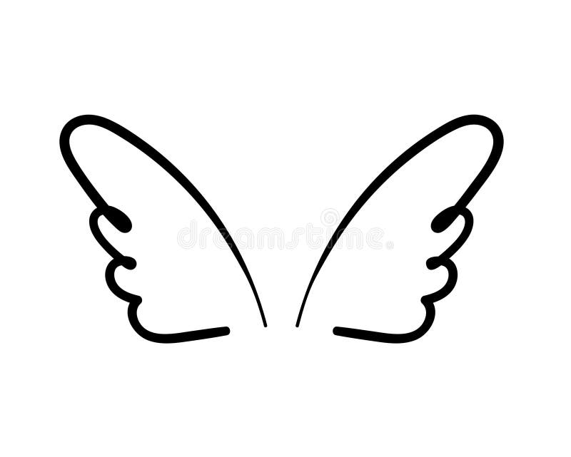 Angel Wings in Heaven Hawk Feather Wing Pattern Stock Vector ...
