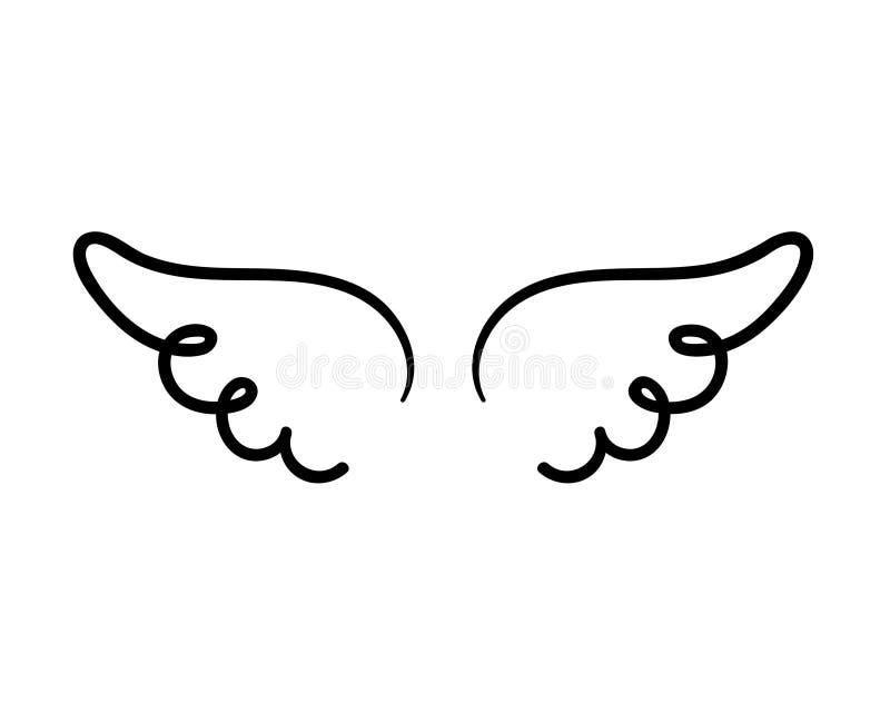 Angel Wings in Heaven Hawk Feather Wing Pattern Stock Vector ...
