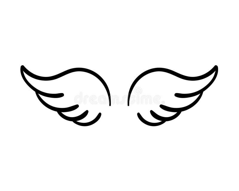 Angel Wings in Heaven Hawk Feather Wing Pattern Stock Vector ...