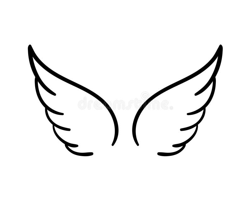 Angel Wings in Heaven Hawk Feather Wing Pattern Stock Vector ...