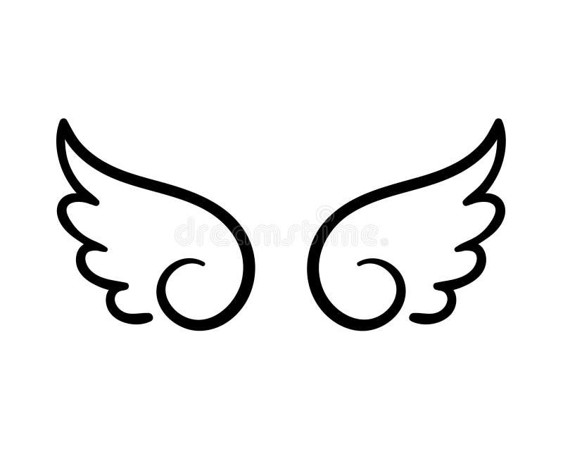 Angel Wings in Heaven Hawk Feather Wing Pattern Stock Vector ...