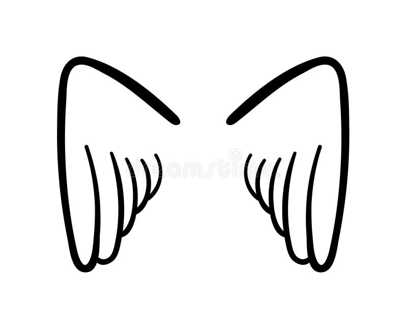 Angel Wings in Heaven Hawk Feather Wing Pattern Stock Vector ...