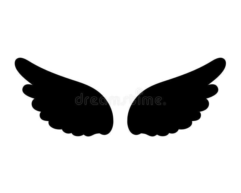 Angel Wings in Heaven Hawk Feather Wing Pattern Stock Vector ...