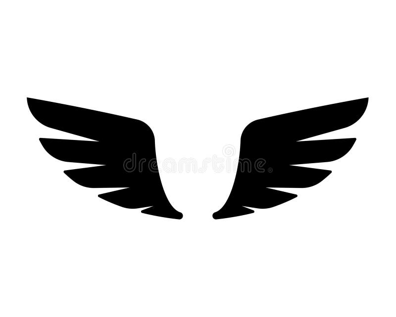 Angel Wings in Heaven Hawk Feather Wing Pattern Stock Vector ...