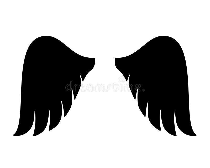 Angel Wings in Heaven Hawk Feather Wing Pattern Stock Vector ...