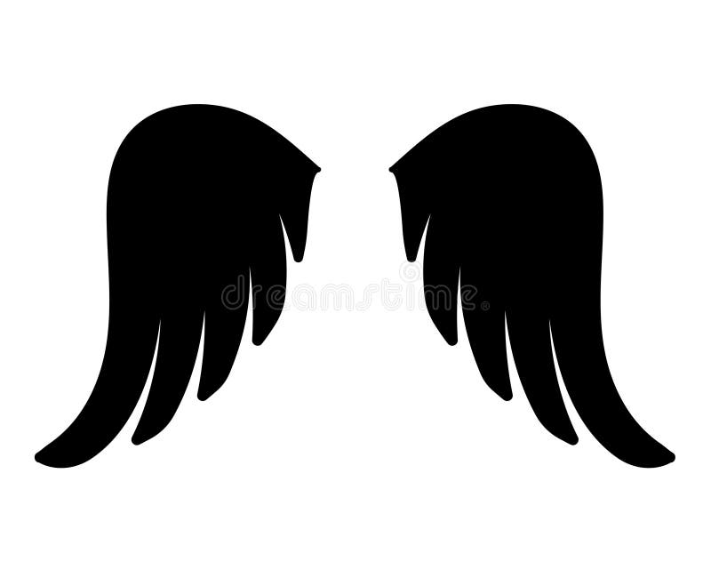 Angel Wings in Heaven Hawk Feather Wing Pattern Stock Vector ...