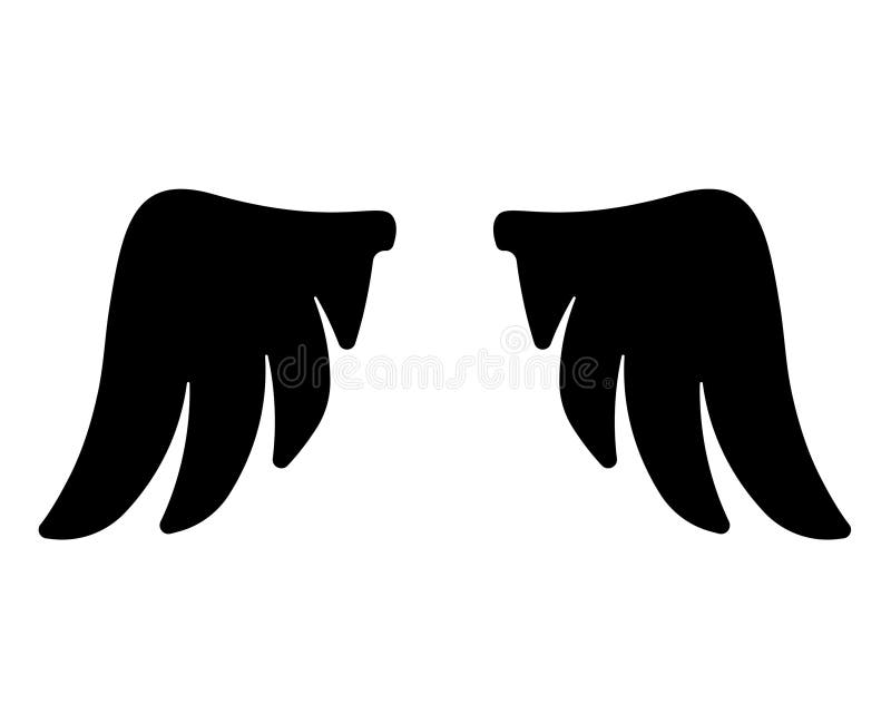 Angel Wings in Heaven Hawk Feather Wing Pattern Stock Vector ...