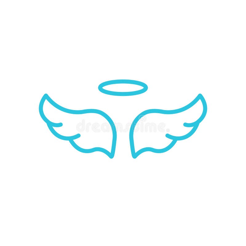 Angel Wings Icon, Isolated on White Stock Vector - Illustration of ...