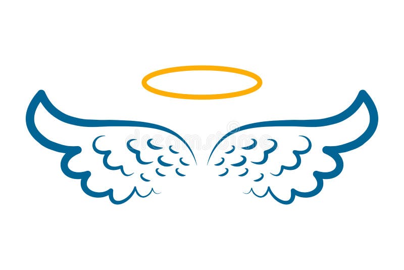 Angel Wings Icon with Nimbus - Stock Vector - Illustration of nymb ...
