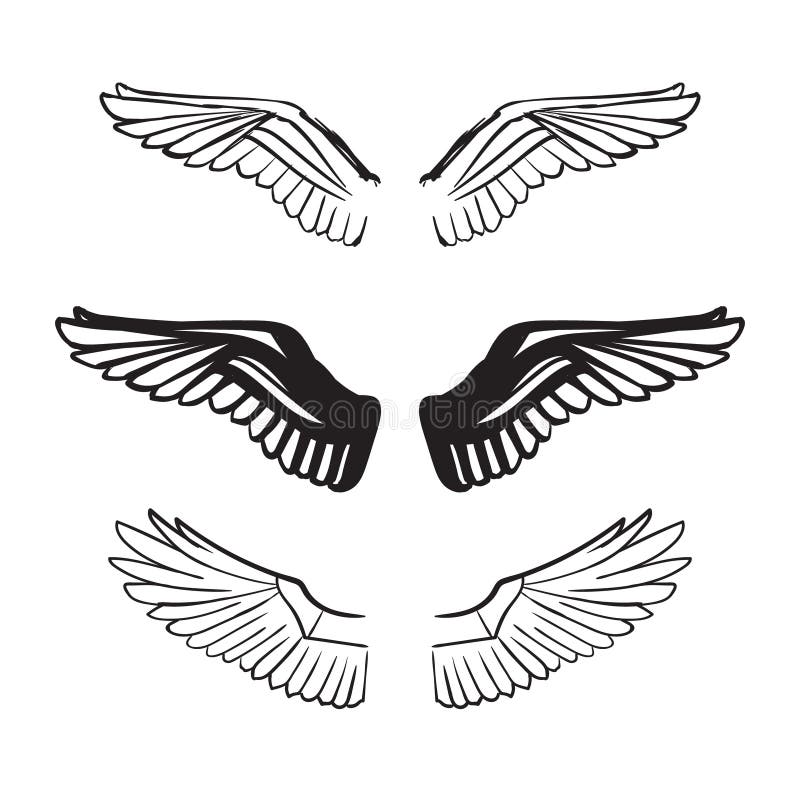 Angel Wings Texture Pattern Vector Drawing Stock Vector - Illustration ...