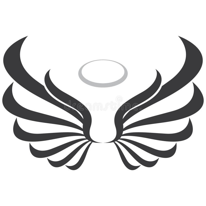 Angel wings logo stock vector. Illustration of white - 286295843