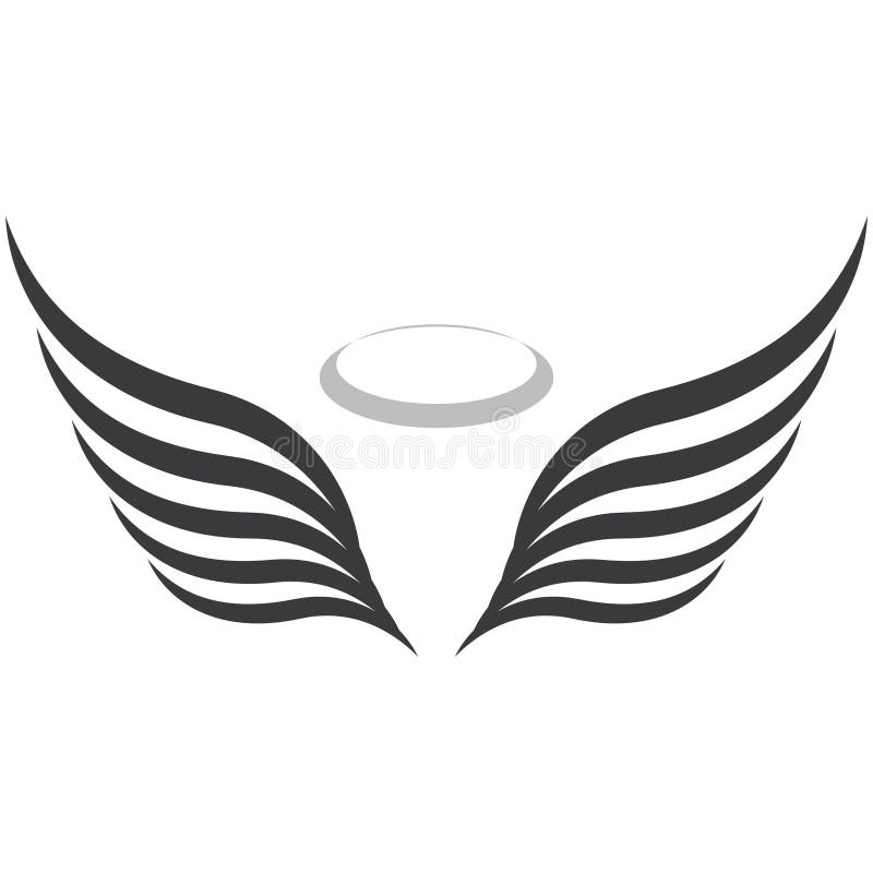 Angel wings logo stock vector. Illustration of tattoo - 286295853
