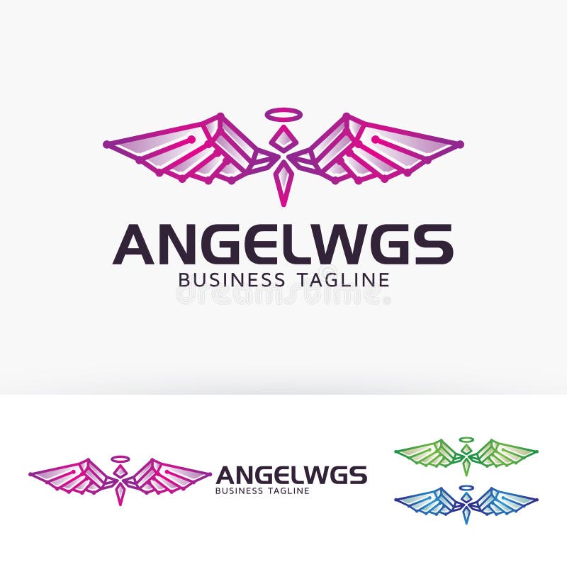 Angel Wings logo design stock vector. Illustration of decoration - 82854008