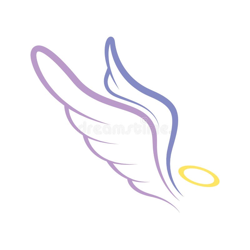 Angel Wings Logo Icon Design Stock Vector - Illustration of insignia ...