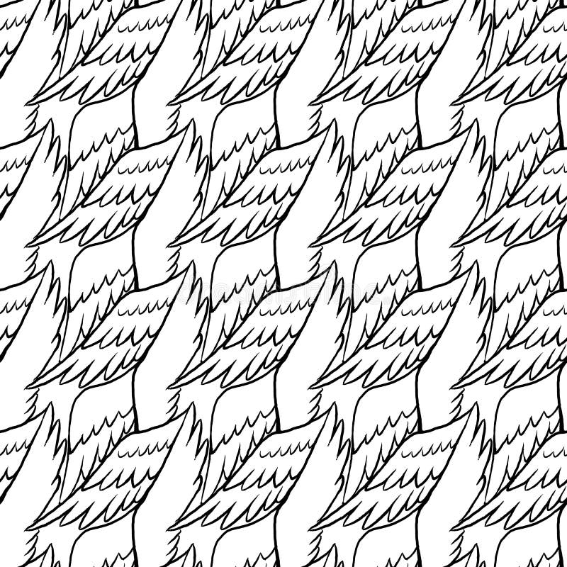 Angel Wings Texture Pattern Vector Drawing Stock Vector - Illustration ...
