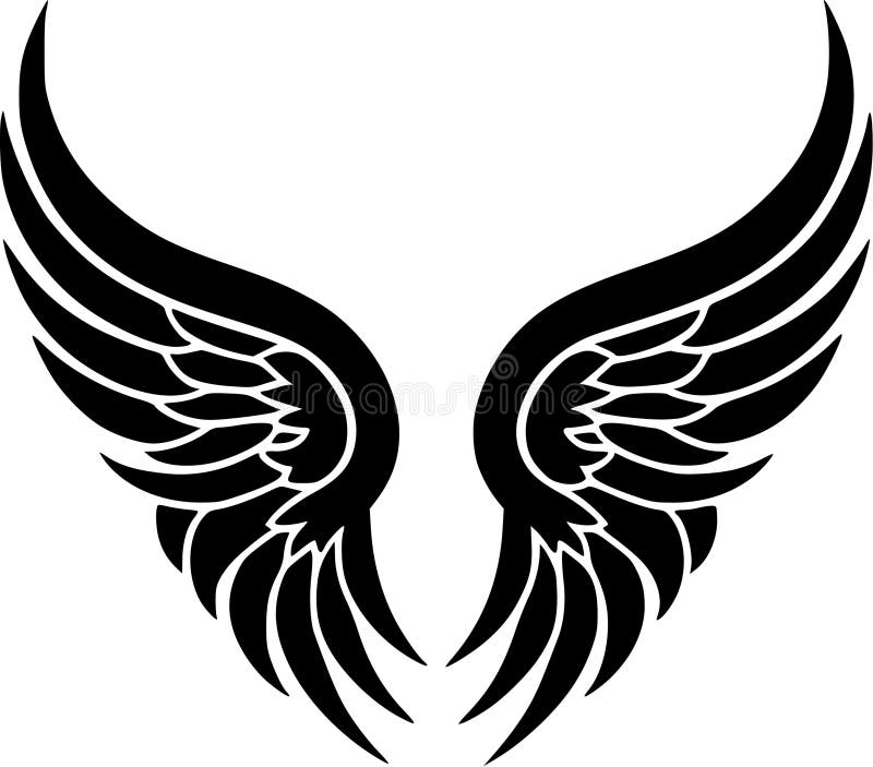 Angel Wings - Minimalist and Simple Silhouette - Vector Illustration ...