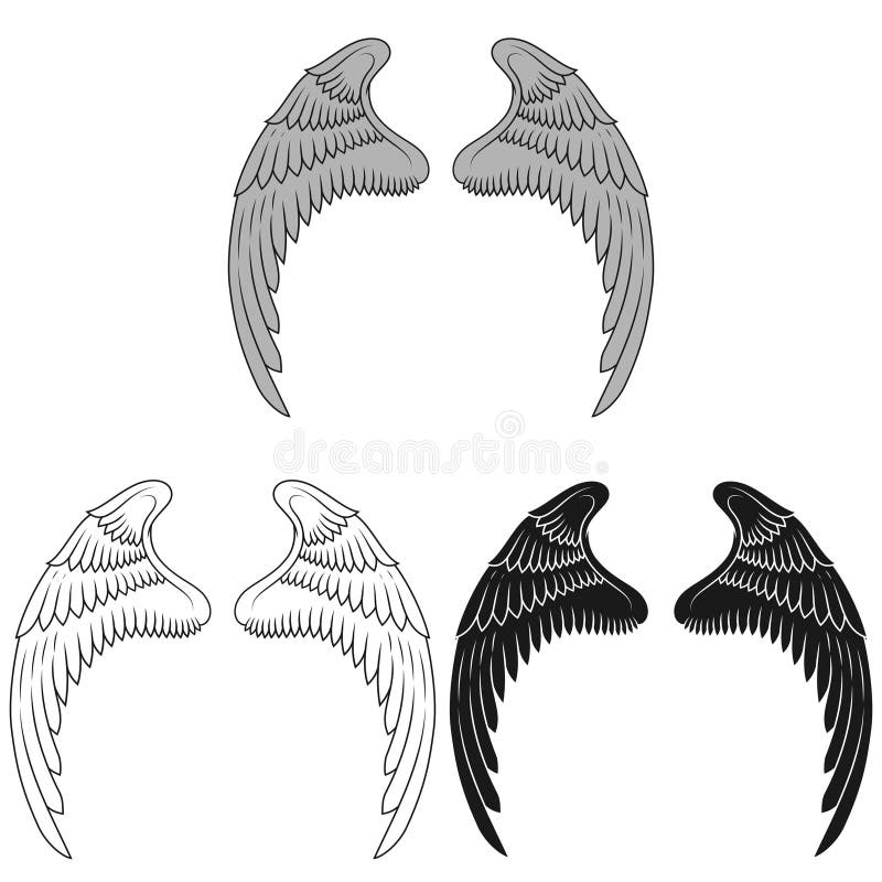 Angel wings vector design stock vector. Illustration of flight - 270911701