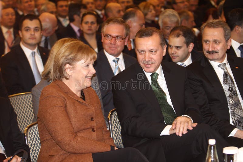Angela Merkel Y Recep Tayyip Erdogan Foto editorial - Imagen de ...