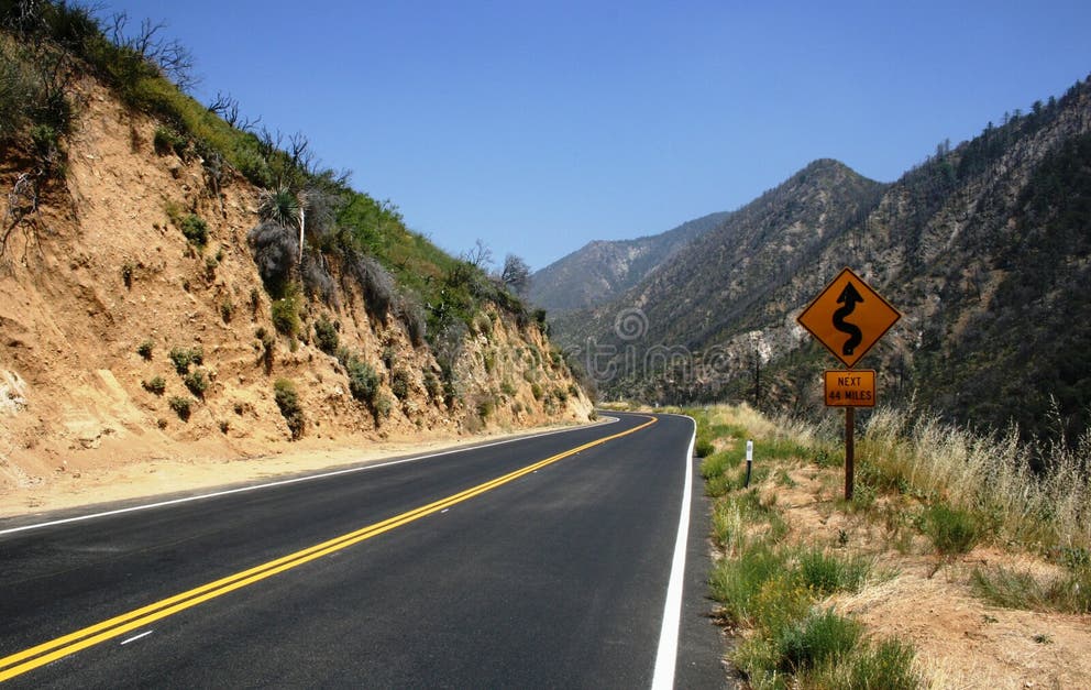 Angeles Crest Highway Curves Stock Image - Image of gray, panorama ...