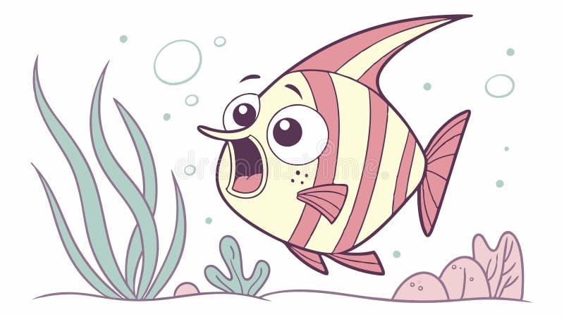 Angelfish Fish Upset Runs Police Clock Vector Stock Vector ...