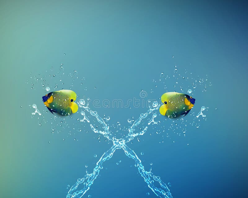 Angelfish Jumping Out of Fishbowl Stock Image - Image of ideas, concept ...
