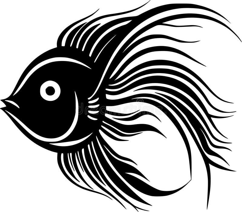 Angelfish - Minimalist and Flat Logo - Vector Illustration Stock Vector ...