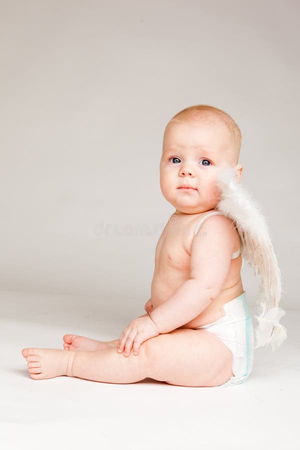 Angelic baby stock photo. Image of baby, girl, angel - 12201382