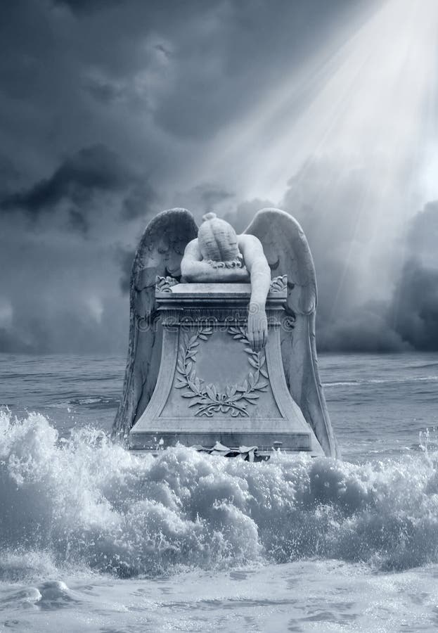 Angelic Ocean stock illustration. Illustration of storm - 4032014