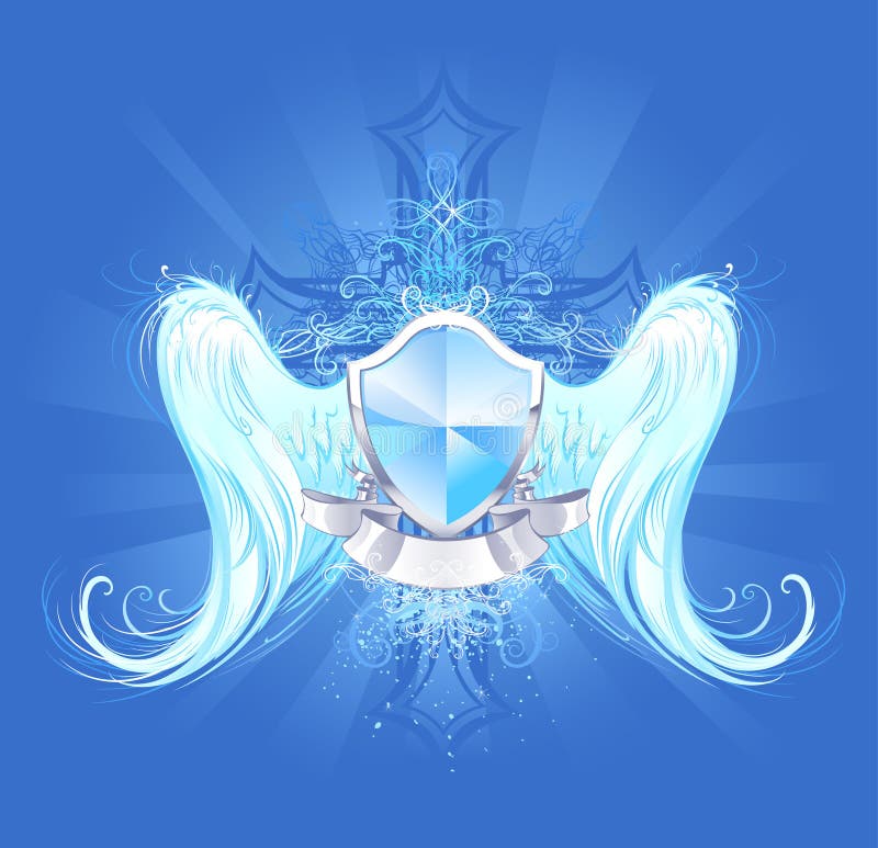 Angelic Shield stock vector. Illustration of area, triumph - 14466383