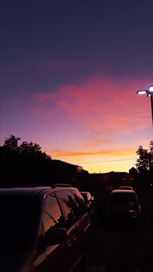 Angelic Sunset Over Medford Oregon Stock Photo - Image of medford ...