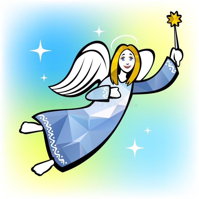 Angelo di natale illustrazione vettoriale. Illustrazione di ...
