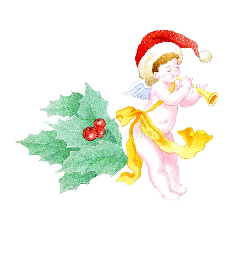 Angelo di Natale illustrazione di stock. Illustrazione di rosso - 7015518