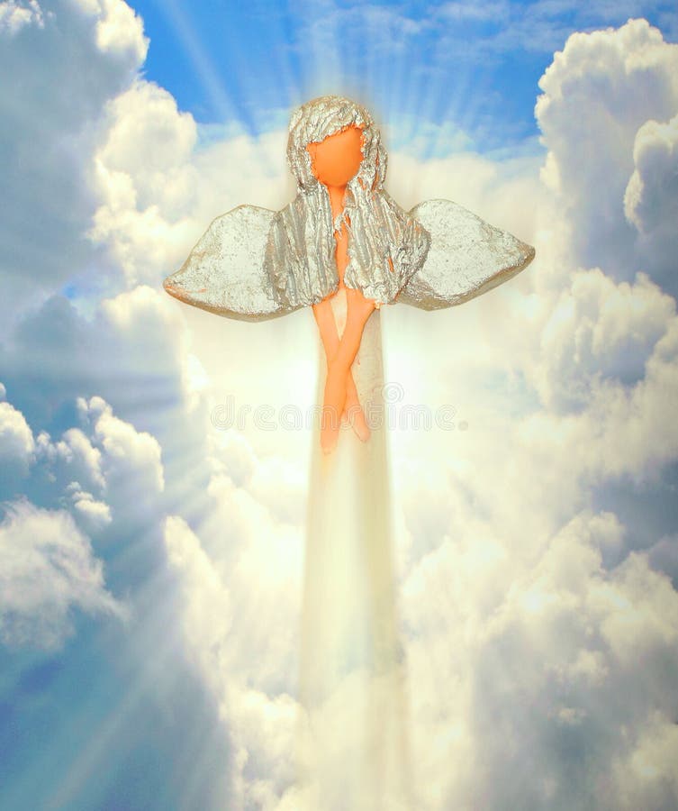 Un Angelo Da Cielo Giovane, Ragazza Bionda Meravigliosa Nell'immagine ...