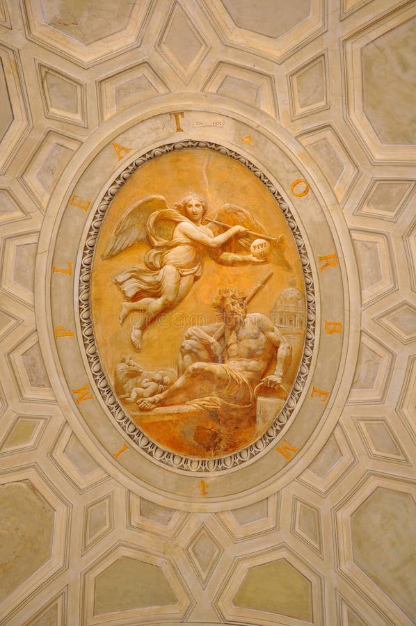 Angels painting in Italy editorial photo. Image of aged - 15488736