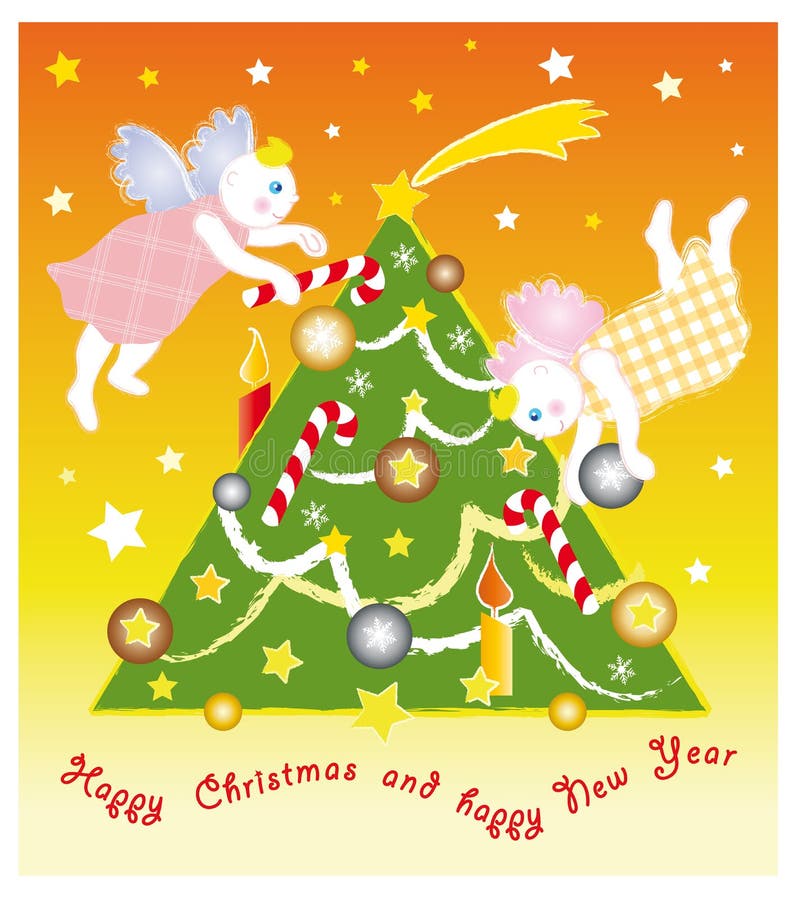 Angels stock illustration. Illustration of tree, angels - 7173497