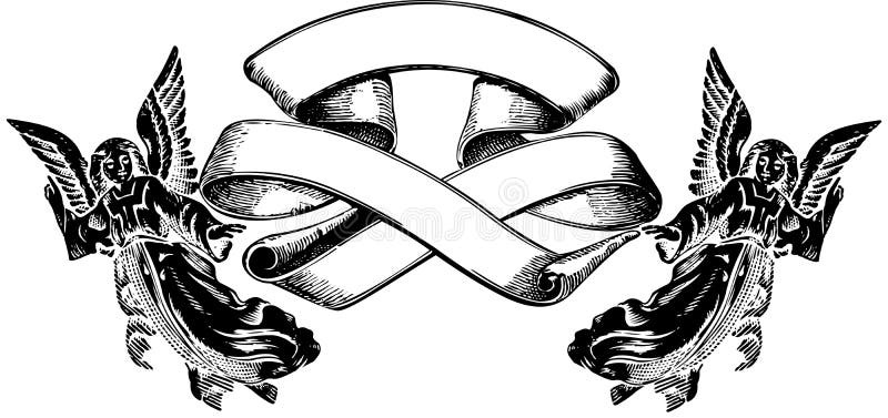 Angels Banner stock vector. Illustration of angel, classic - 9485308