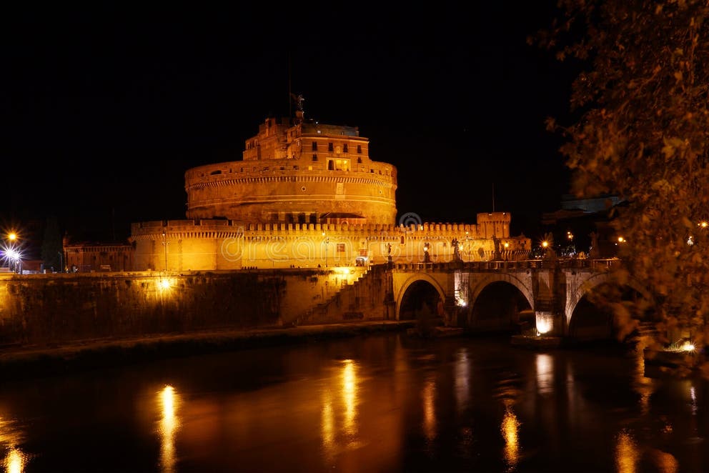 Angels Castle in Rome, Italy Stock Photo - Image of castel, center ...