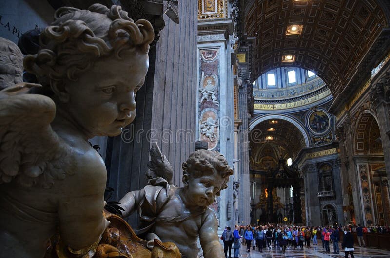 Angels and Cherubs from Vatican Saint Peter S Basilica Editorial Image ...