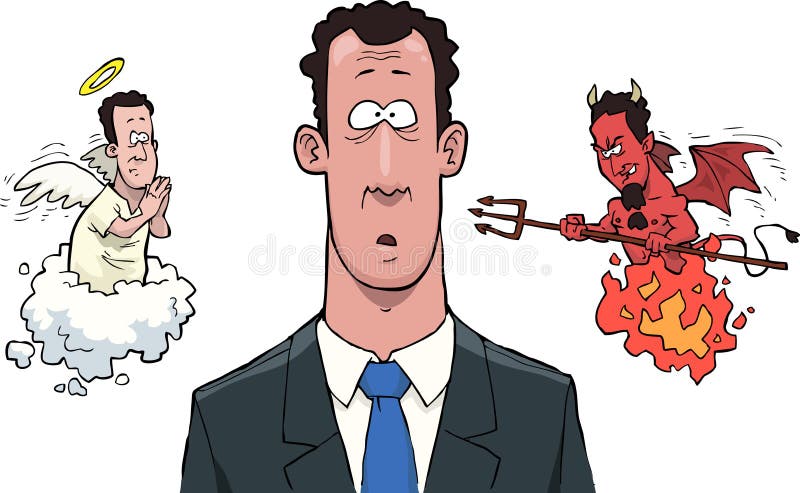 Between Angels and Demons stock vector. Illustration of demons - 56212477