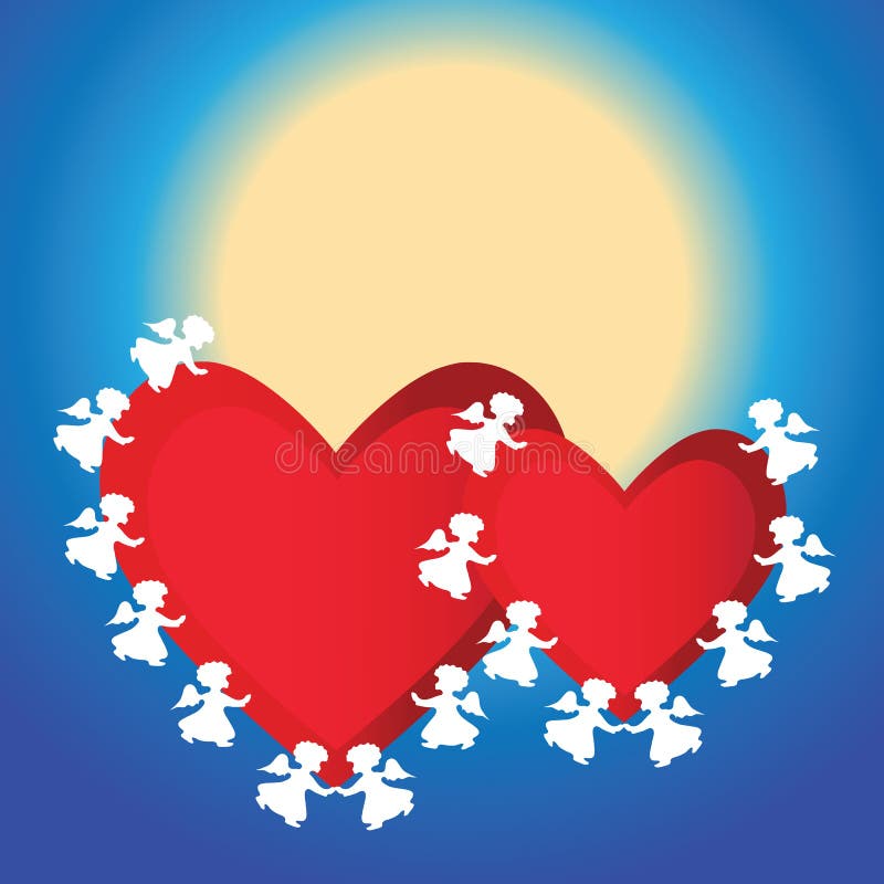 Two Angels Together Stock Illustrations – 41 Two Angels Together Stock ...