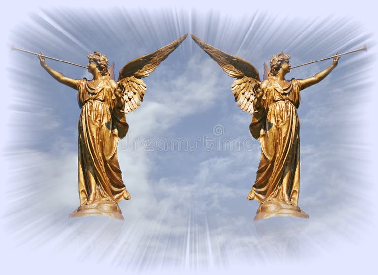 Angels at the Gates of Heaven. Stock Photo - Image of christian, peace ...