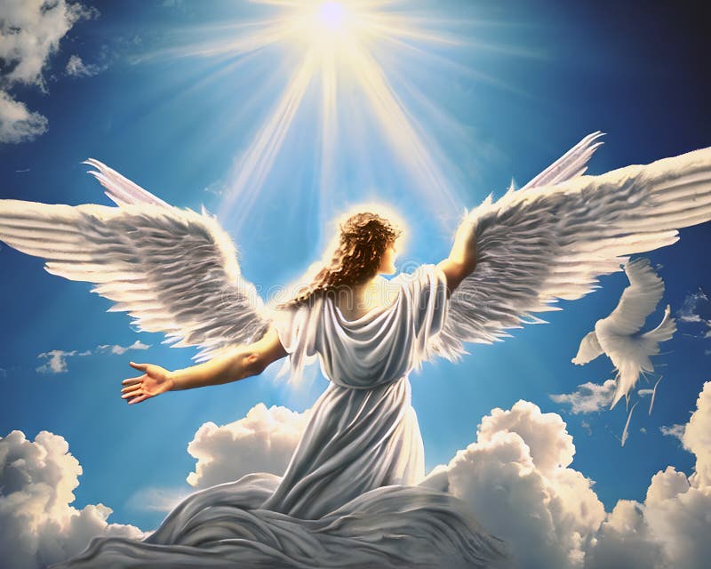 Angels, Generative AI Illustration Stock Illustration - Illustration of ...