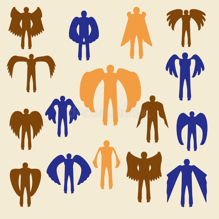 Different Wing Styles Stock Illustrations – 255 Different Wing Styles ...