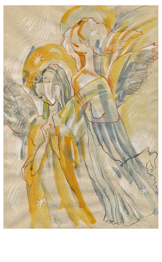 Angels no.2 stock illustration. Illustration of draw, apparition - 8588218
