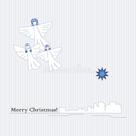 Angels over Bethlehem stock vector. Illustration of stripe - 34156665