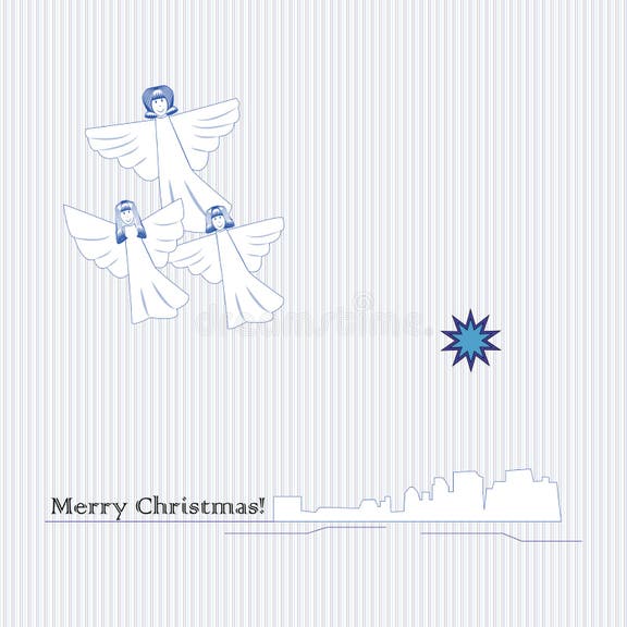 Angels over Bethlehem stock vector. Illustration of stripe - 34156665