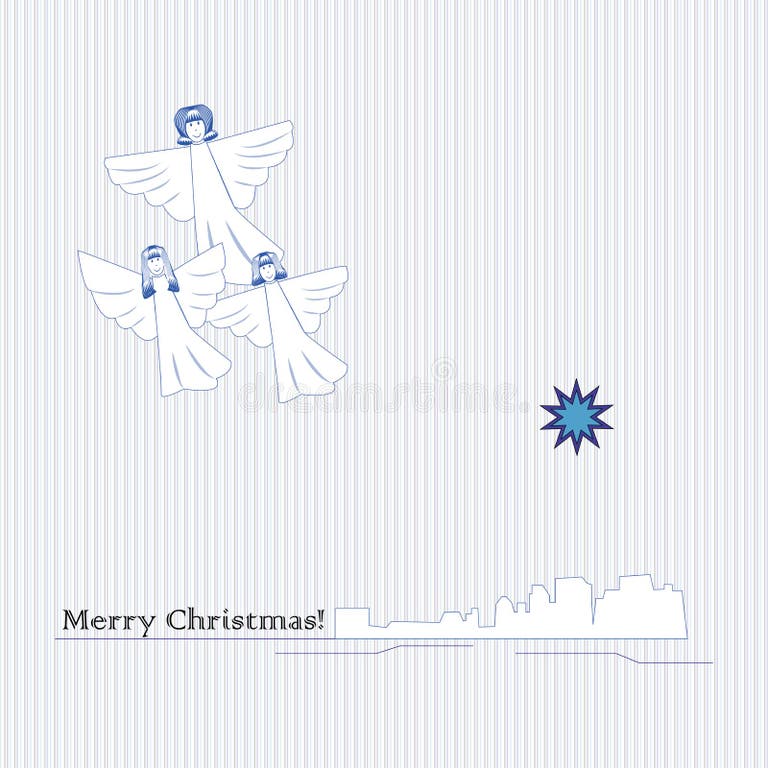 Angels over Bethlehem stock vector. Illustration of stripe - 34156665