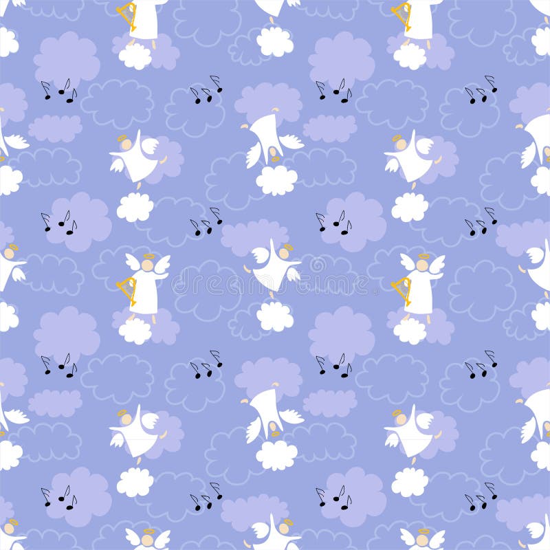 Angels playing and dancing stock vector. Illustration of halo - 20229075