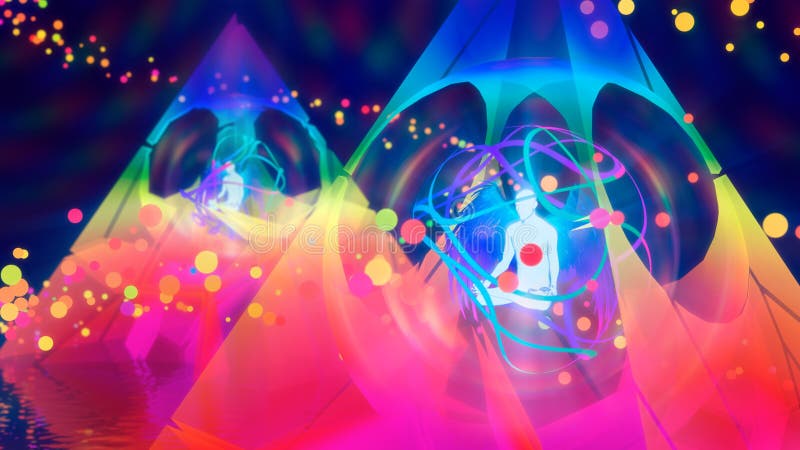 Angels in the Sacred Pyramids Stock Photo - Image of higher, graphic ...