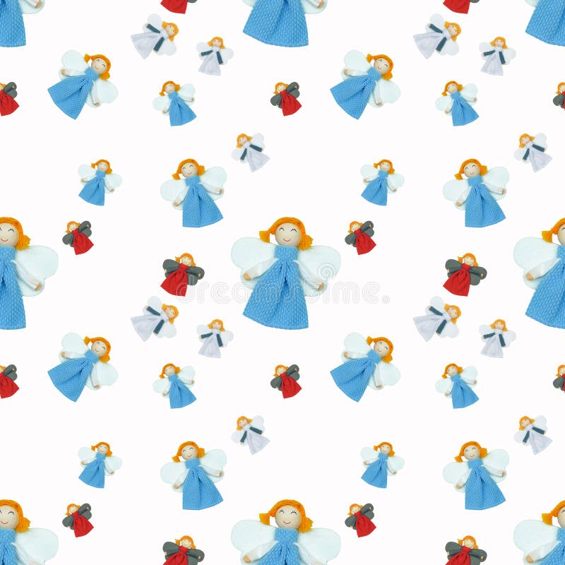 Angels Seamless Pattern Abstract Background Stock Image - Image of ...